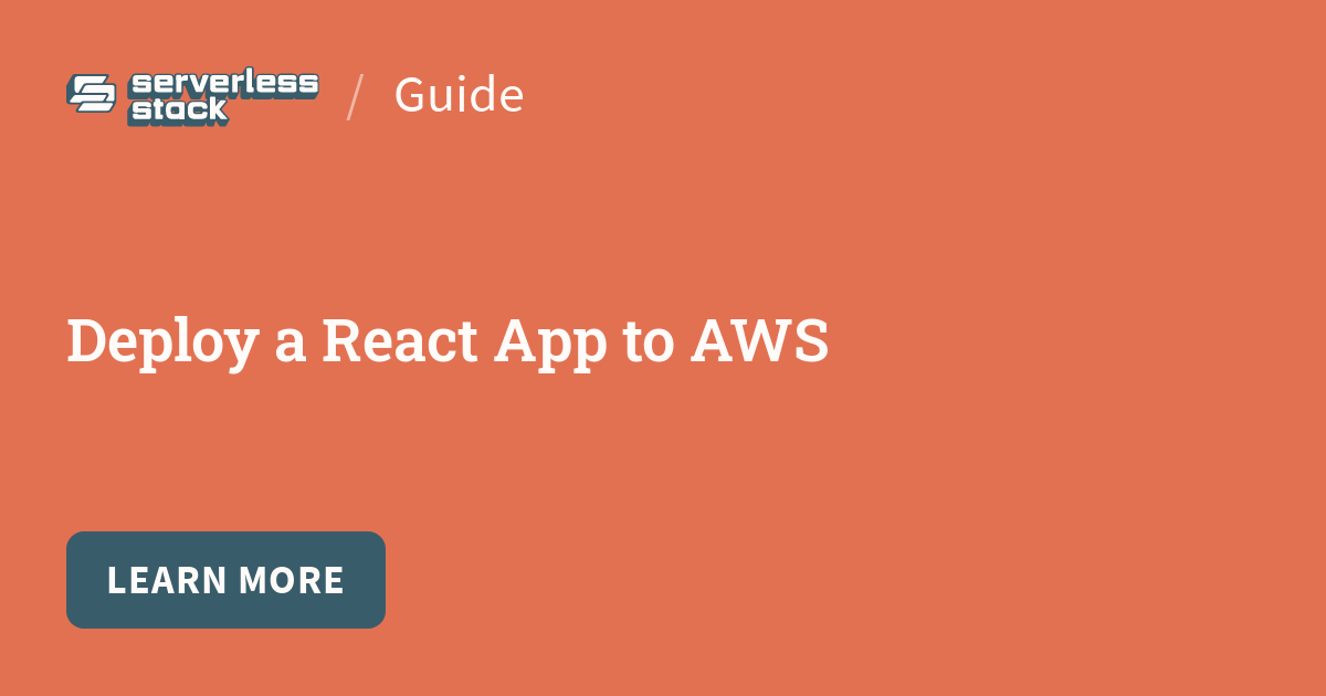 Deploy A React App To Aws